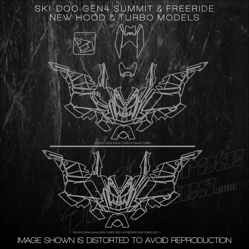 SKI-DOO TURBO TEMPLATE SUMMIT & FREERIDE TURBO REV 850 GRAPHICS 2021 ...